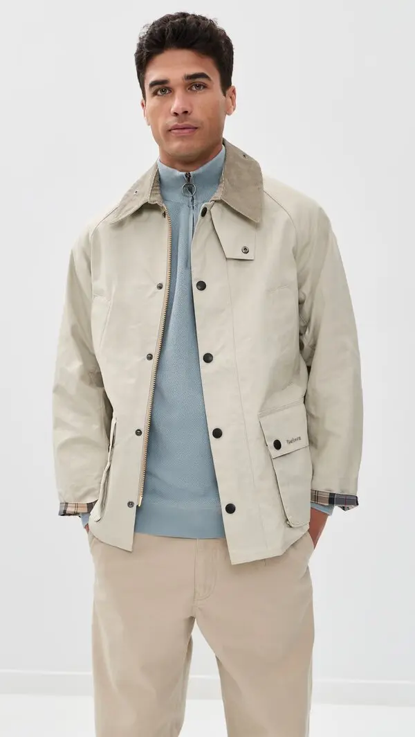 Barbour Oversized Bedale Cotton Jacket - Clay