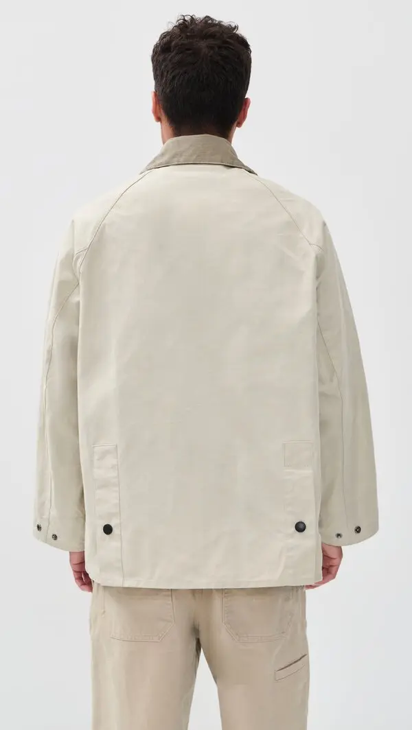 Barbour Oversized Bedale Cotton Jacket - Clay