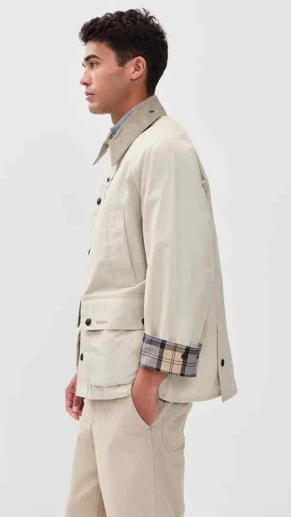 Barbour Oversized Bedale Cotton Jacket - Clay