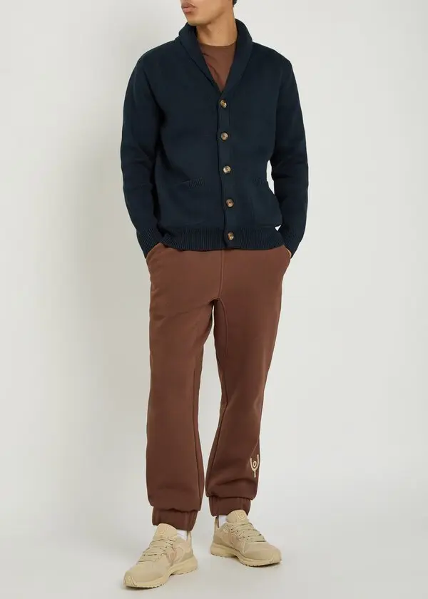 NOW YOU LIVE Carlton Cotton Cardigan - Navy