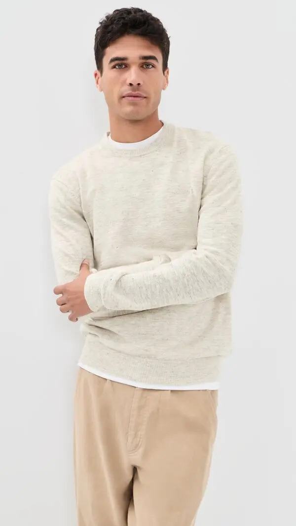 Barbour Flaxby Linen Blend Crew Neck Tee