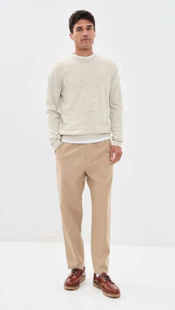 Barbour Flaxby Linen Blend Crew Neck Tee