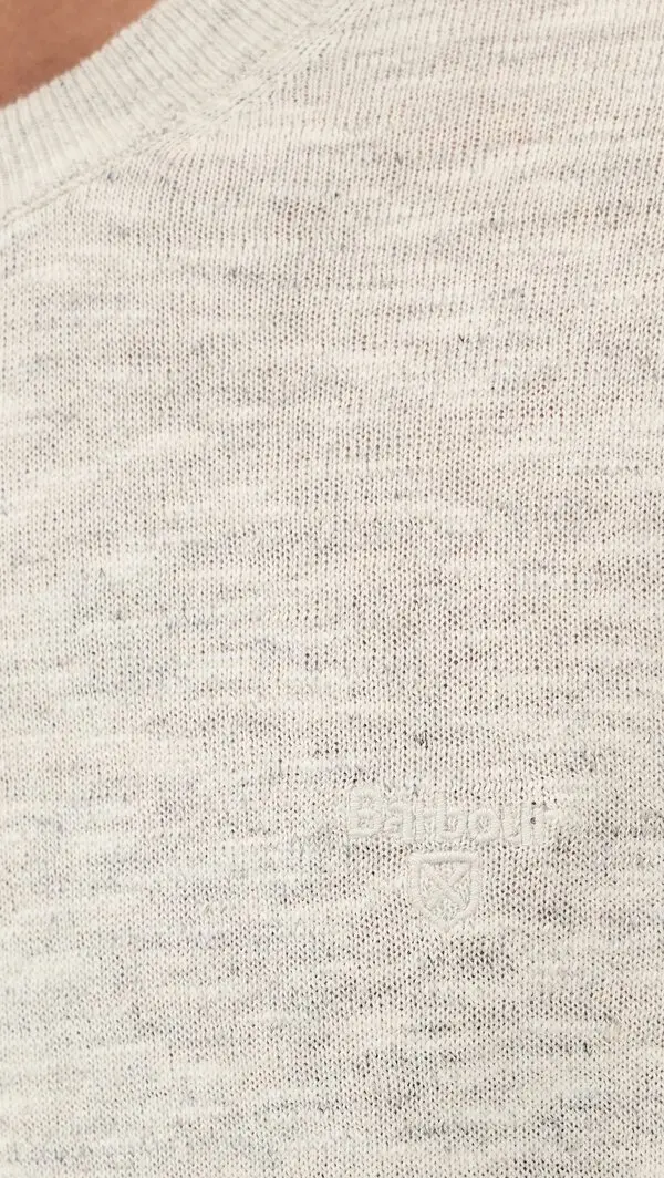 Barbour Flaxby Linen Blend Crew Neck Tee
