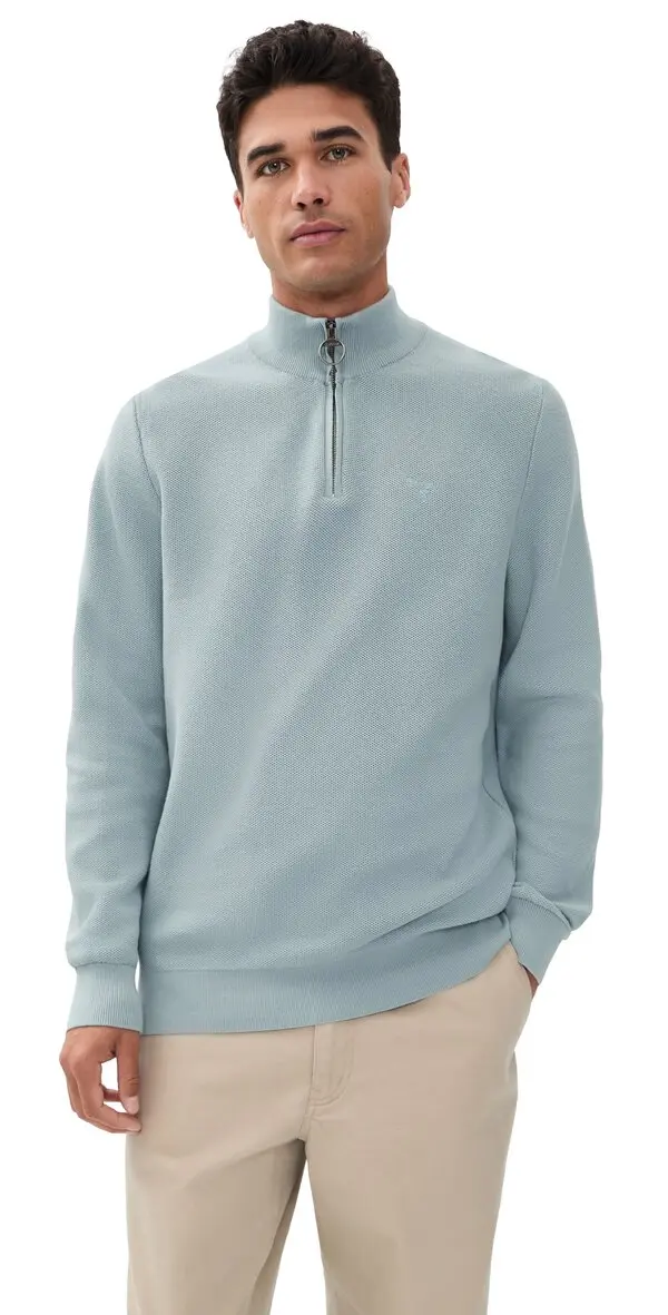 Barbour Essential Honeycomb Half Zip Sweater