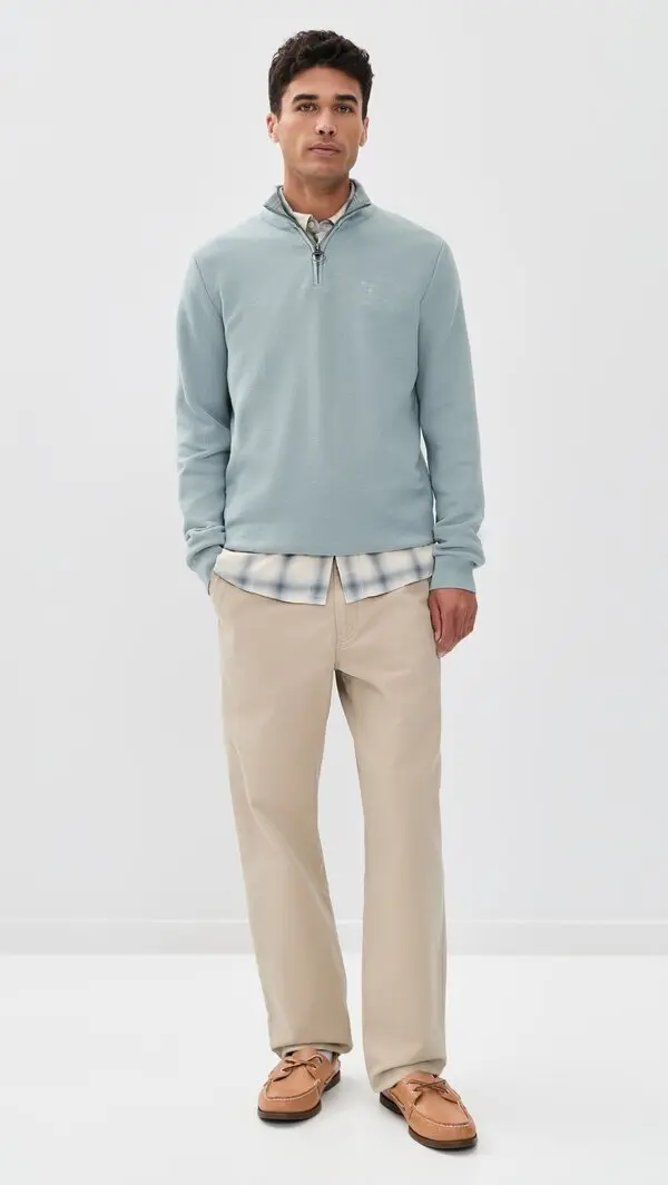 Barbour Essential Honeycomb Half Zip Sweater