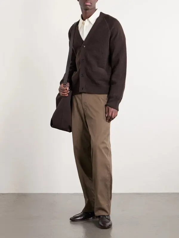MARGARET HOWELL Tapered Cotton-blend Canvas Trousers