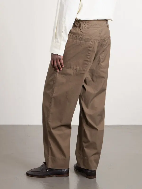 MARGARET HOWELL Tapered Cotton-blend Canvas Trousers
