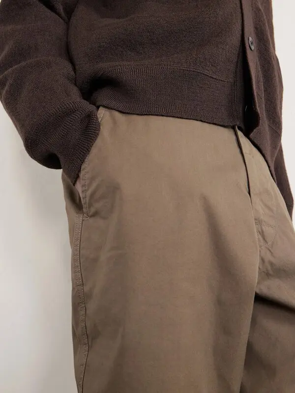 MARGARET HOWELL Tapered Cotton-blend Canvas Trousers