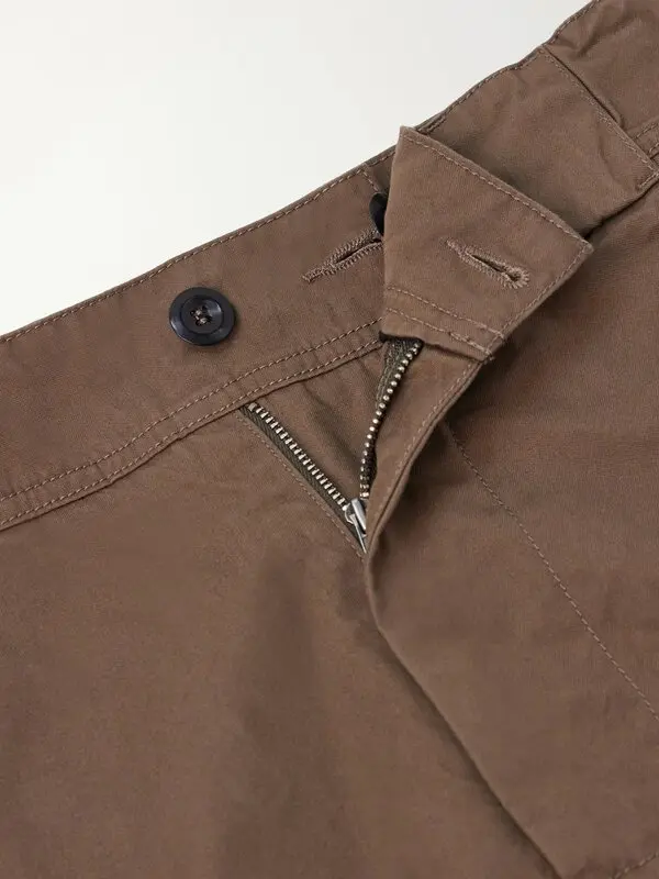 MARGARET HOWELL Tapered Cotton-blend Canvas Trousers