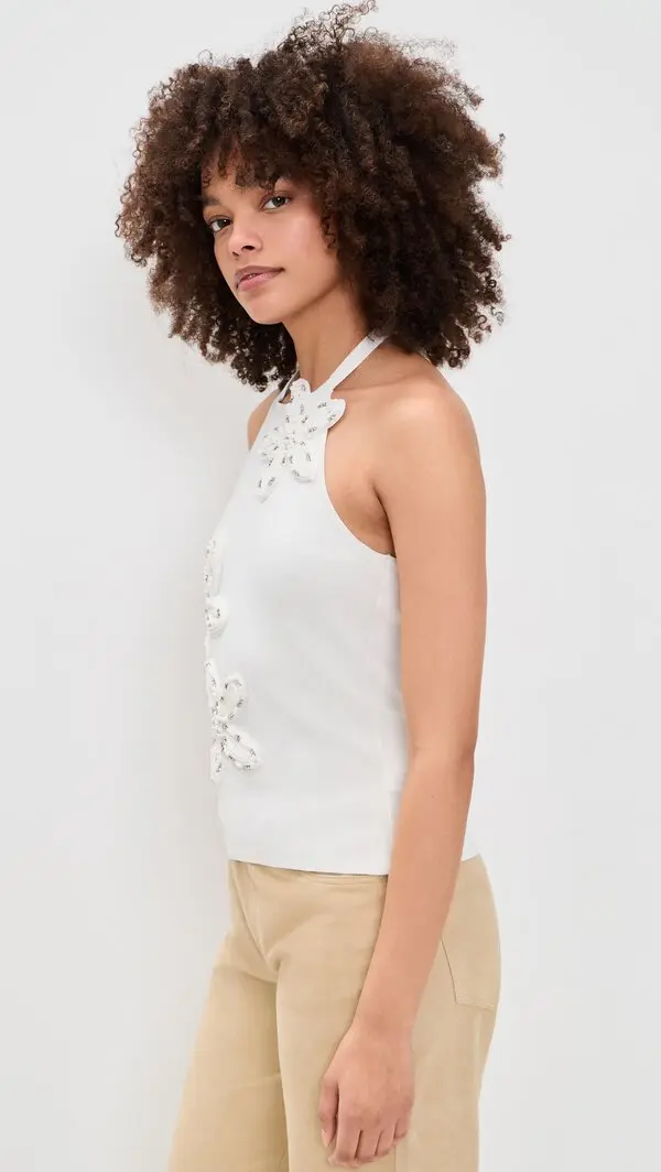Endless Rose Flower Detail Halter Top