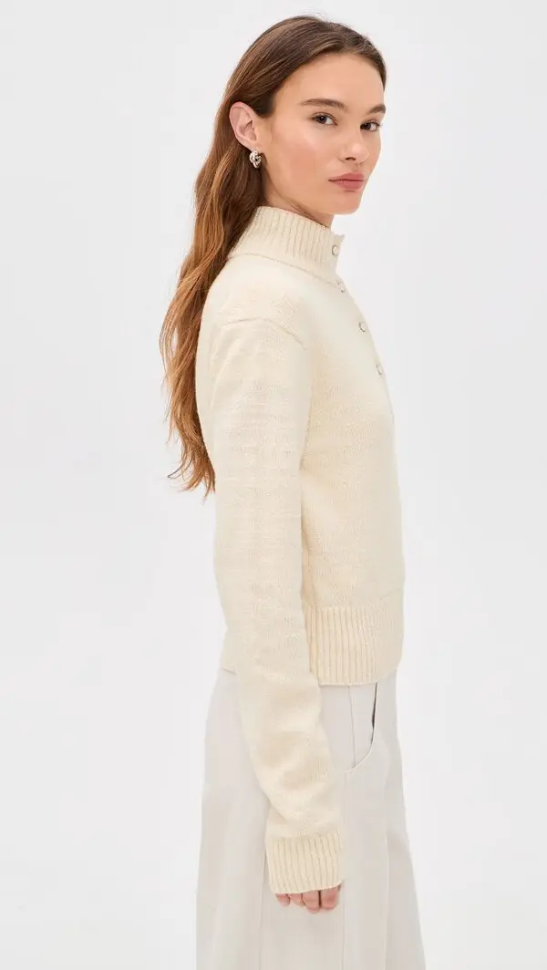 Helmut Lang Slub Button Pullover - Natural