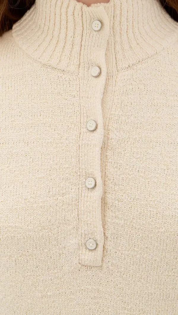Helmut Lang Slub Button Pullover - Natural