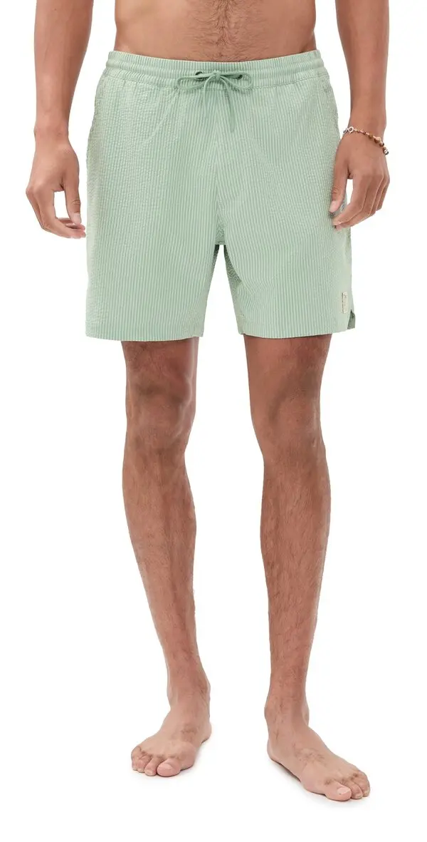 Marine Layer Lined Sport & Swim Shorts 6 - Iceberg Stripe
