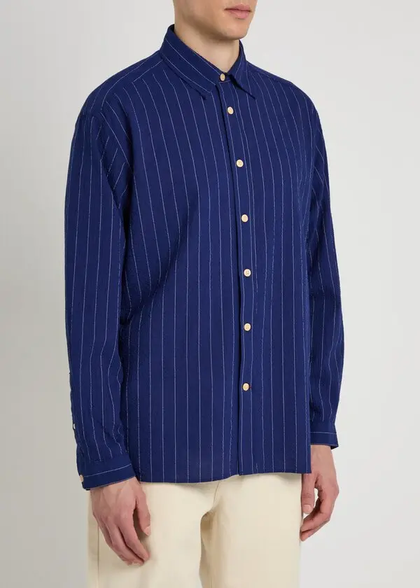 Oliver Peoples Atlanta Striped Stretch-cotton Shirt