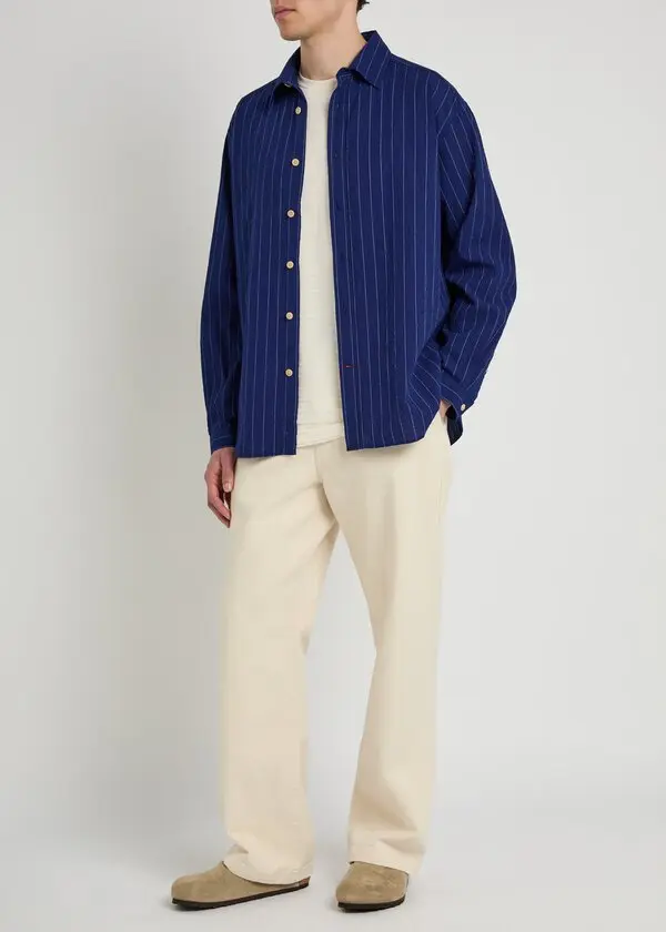 Oliver Peoples Atlanta Striped Stretch-cotton Shirt