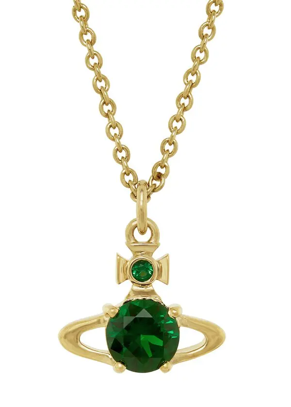 VIVIENNE WESTWOOD Reina Orb Crystal-embellished Necklace - Green
