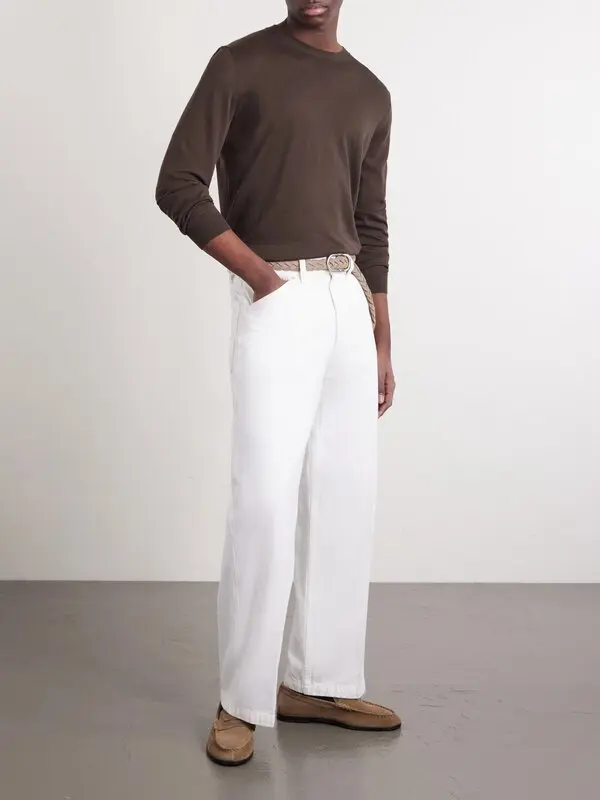 SLOWEAR Cotton And Silk-blend Sweater - Brown