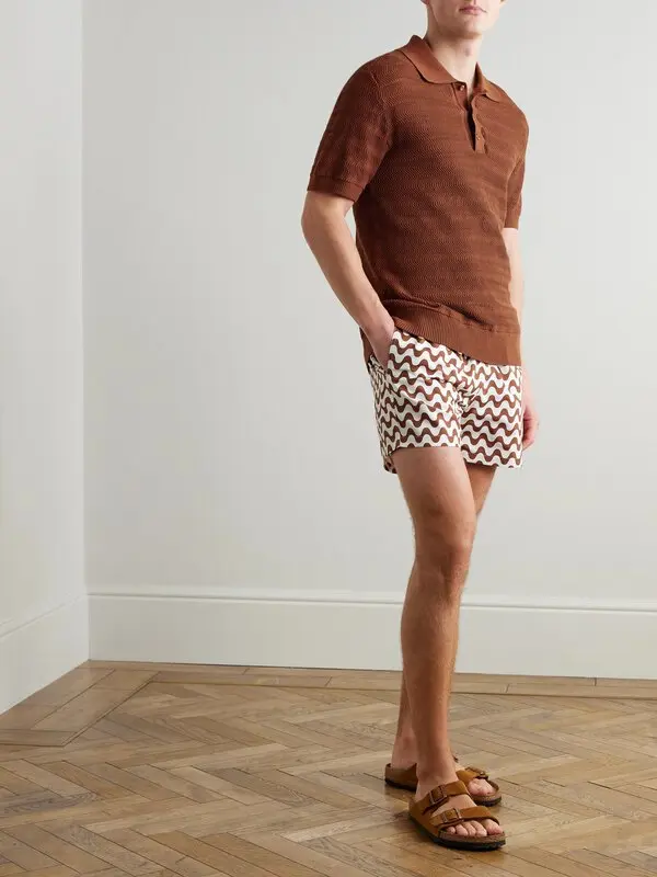 Frescobol Carioca Vidal Open-knit Cotton Polo Shirt