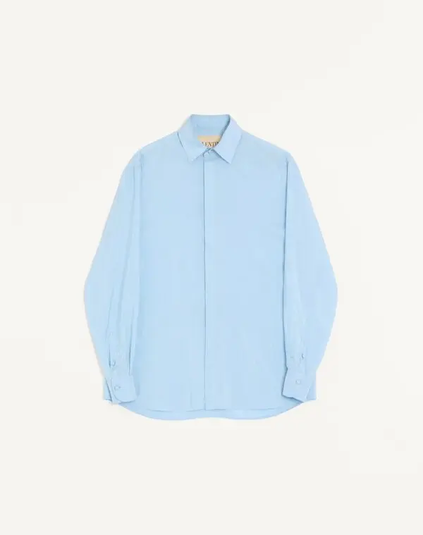 Valentino Garavani Striped Silk Shirt - Azure