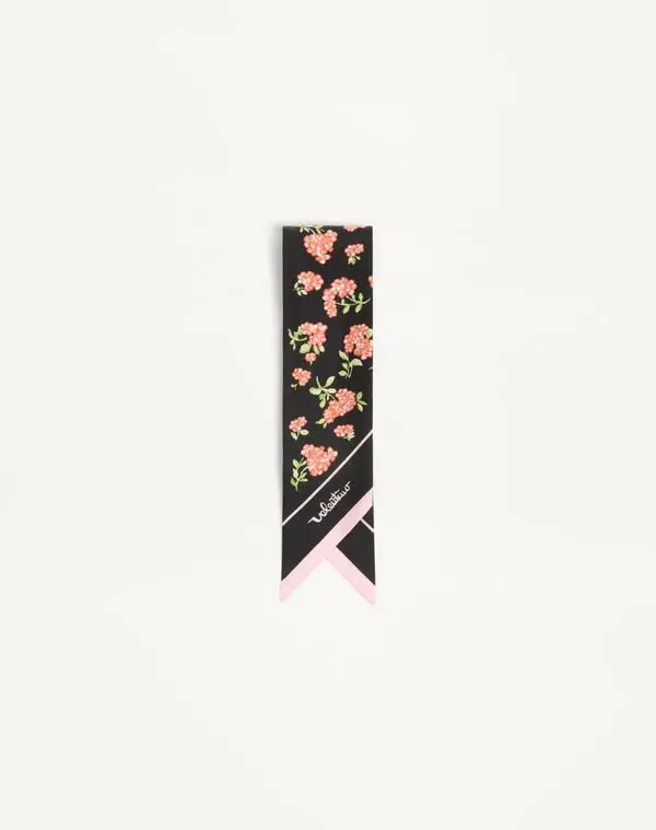 Valentino Garavani Mazzetto Coriandolo Silk Bandeau Scarf - Black/multicolour