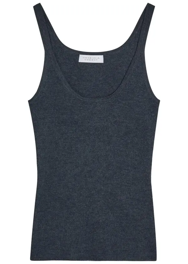 Gabriela Hearst Cashmere And Silk-blend Tank - Denim
