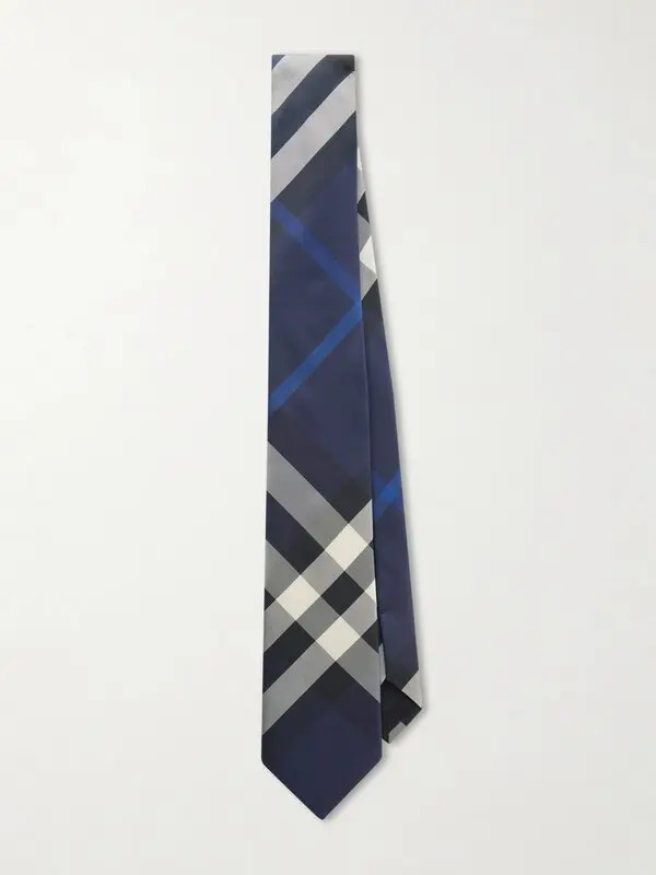 Burberry 7cm Checked Silk-twill Tie - Blue