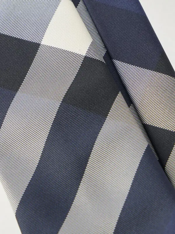 Burberry 7cm Checked Silk-twill Tie - Blue