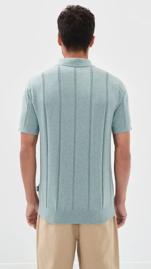 Barbour Wellburn Knitted Polo Shirt - Slate