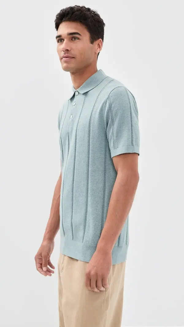Barbour Wellburn Knitted Polo Shirt - Slate