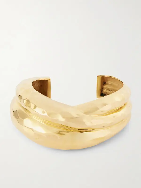 Saint Laurent Tone Cuff - Gold