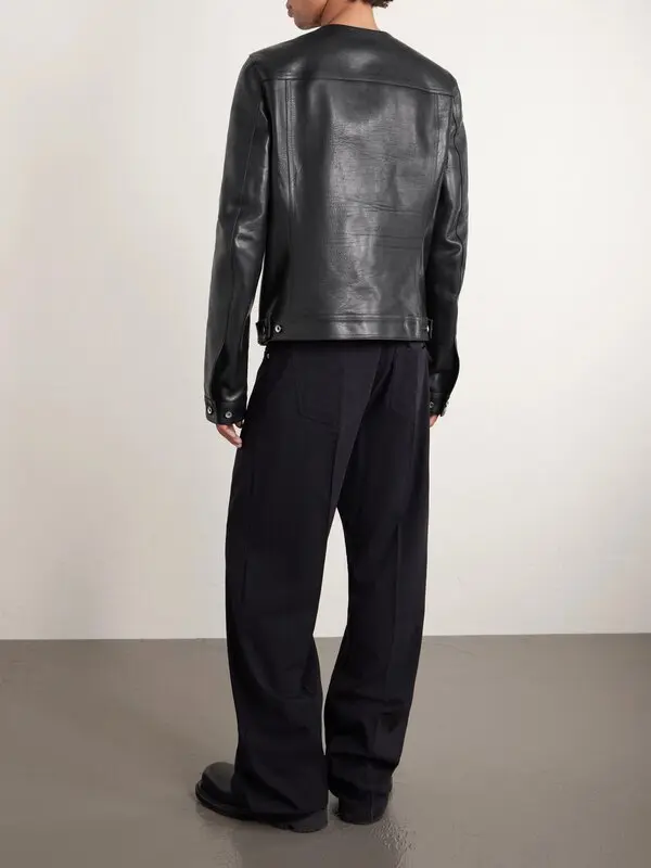 Rick Owens Temple Work Leather Jacket