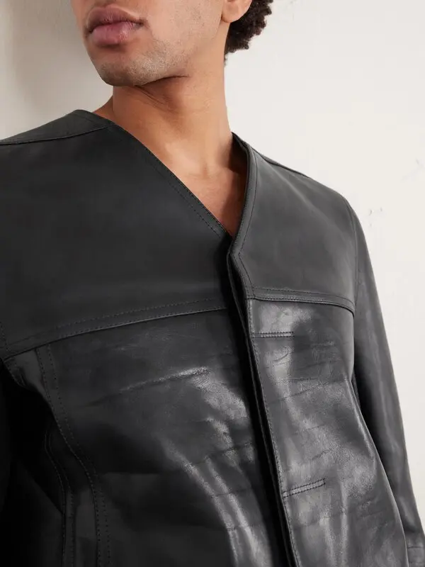 Rick Owens Temple Work Leather Jacket