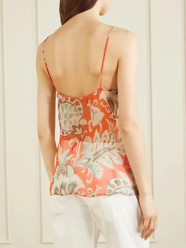 Etro Printed Silk Camisole