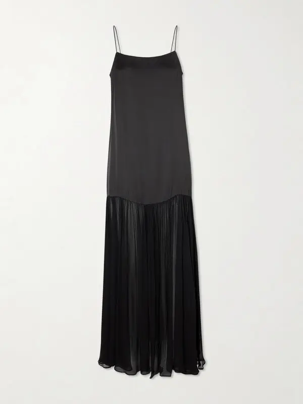ANINE BING Clementine Pleated Maxi Dress - Black