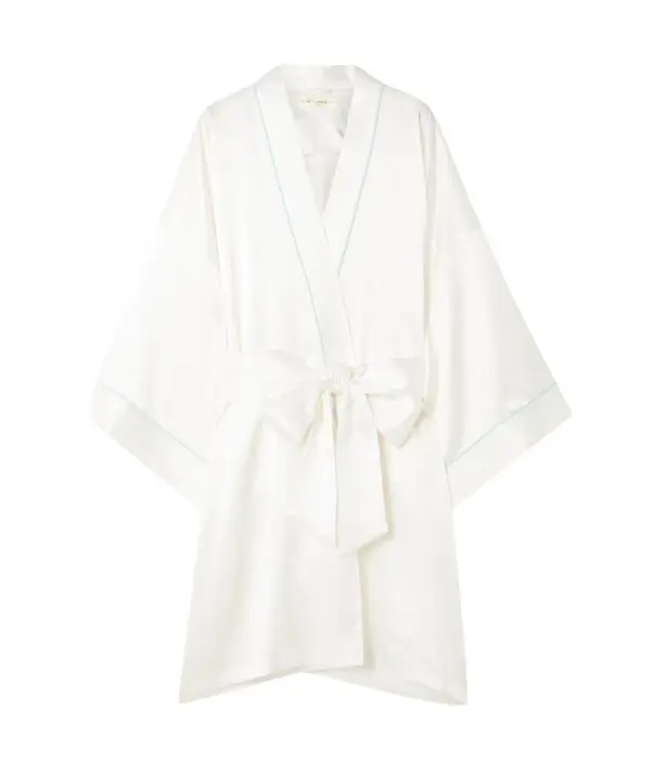 Olivia Von Halle Mimi Silk-satin Robe - Neutrals