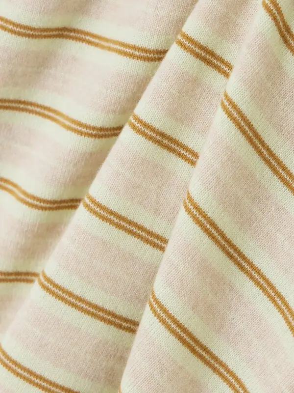 Guest In Residence Layered Striped Cashmere Polo Shirt - Yellow