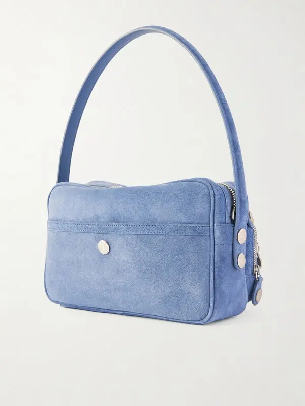 Acne Studios Suede Camera Shoulder Bag - Blue