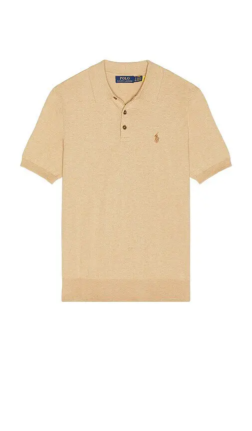 Polo Ralph Lauren Short Sleeve Cotton Placket Pullover Sweater