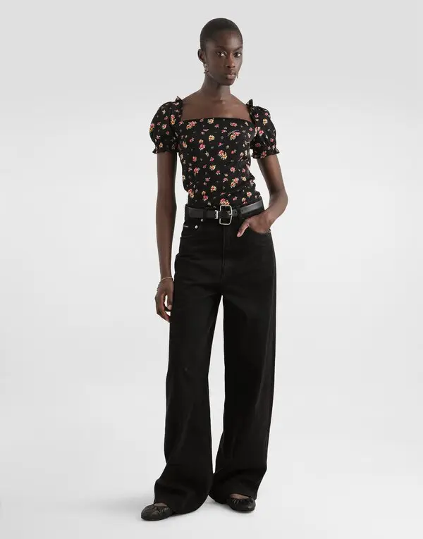 Dolce & Gabbana Floral-print Charmeuse Top