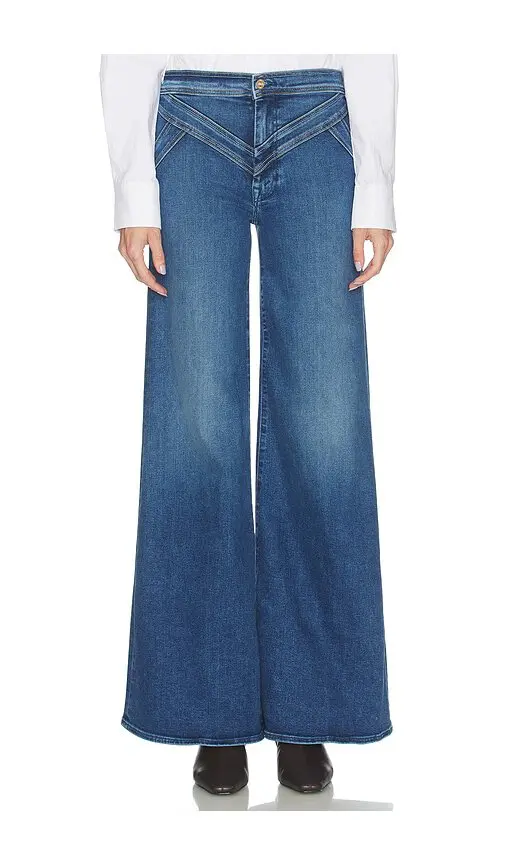 MOTHER The Criss Cross Roller Heel Jeans In Blue - Prized Possession