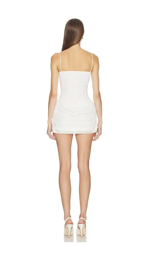 Magda Butrym Sleeveless Ruched Mini Dress - Cream