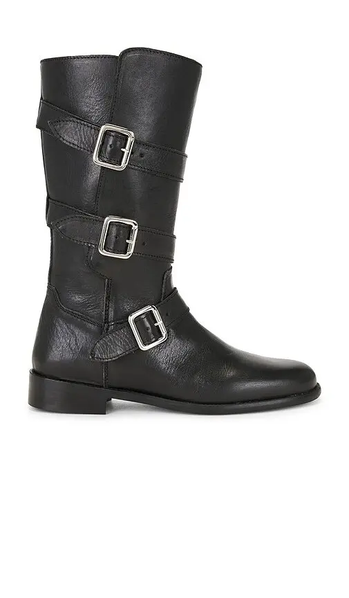 DICO COPENHAGEN Mia Triple Buckle Boot - Black