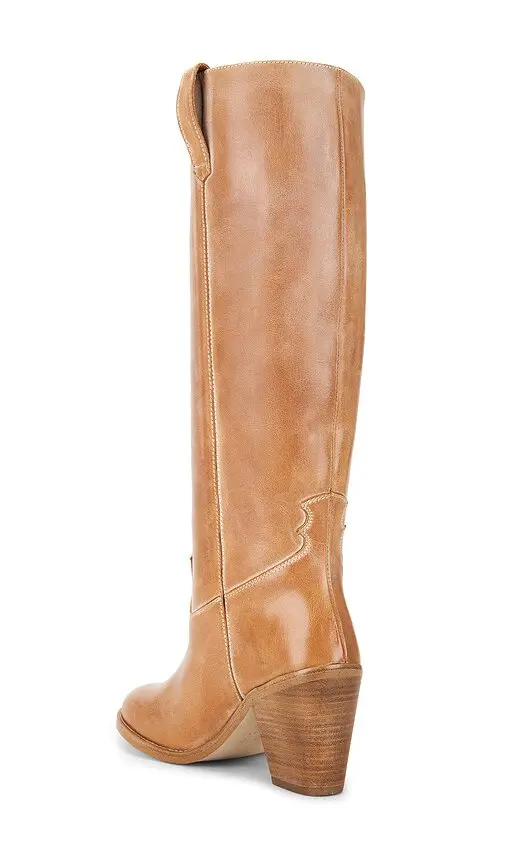 DICO COPENHAGEN Janie Knee-high Leather Boots With Stacked Heel