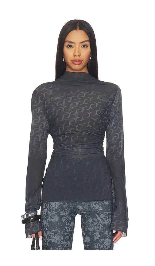 JADE CROPPER Side Slit Top