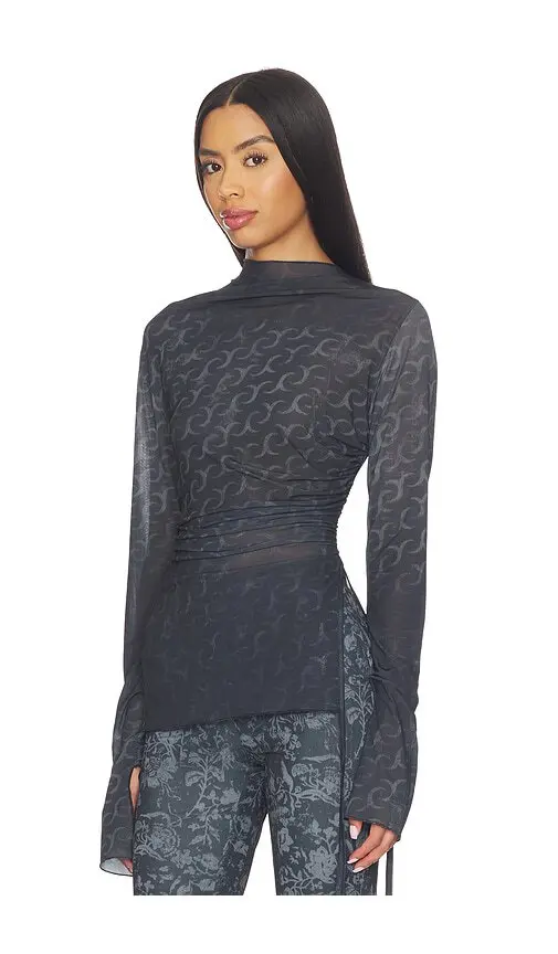 JADE CROPPER Side Slit Top