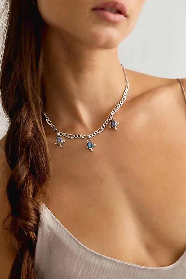 LAURA MAR Crazy Dots Choker - Labradorite