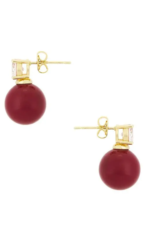 Shashi Lacquer Le Rouge Earrings - Red