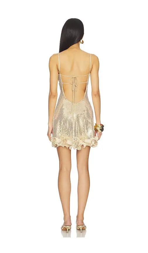 ANIYE RECORDS Mellory Metallic Slip Dress