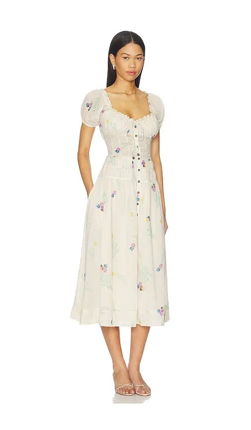 Free People Complete Me Midi Dress - Tea Combo
