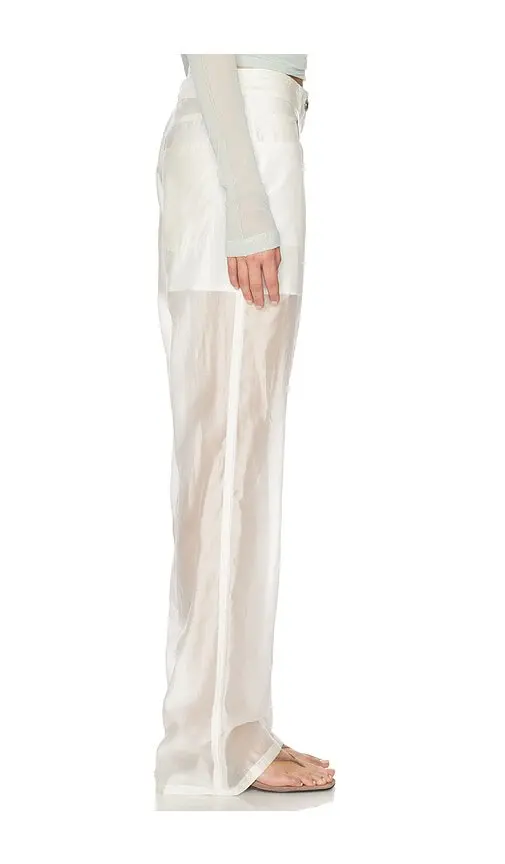 Helmut Lang Sheer Bootcut Pant - Soft White